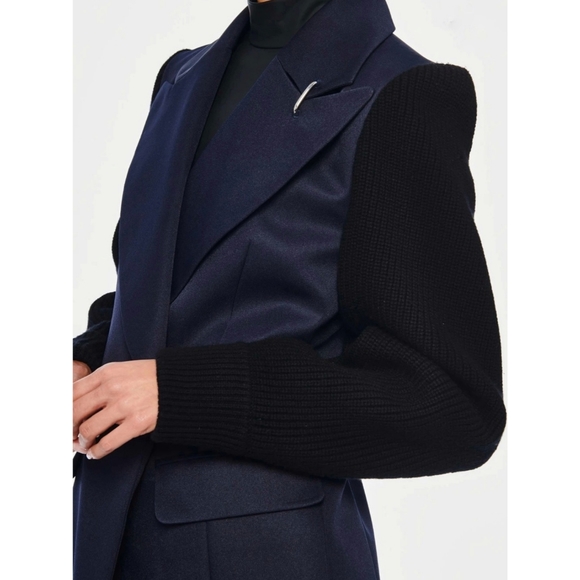 Tibi | Jackets & Coats | Tibi Recycled Techy Twill Knit Sleeve Lapel ...